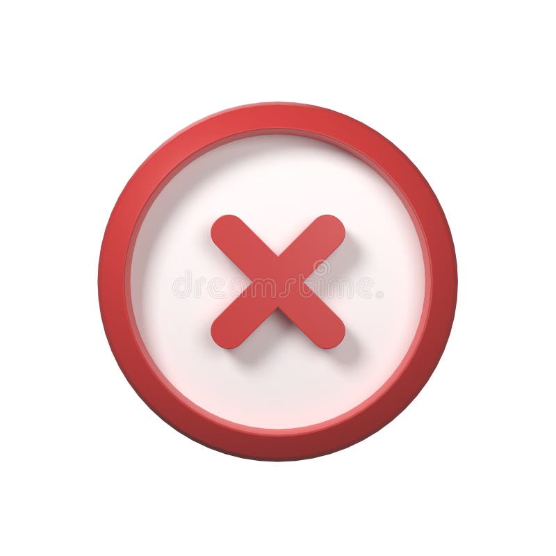 Check Mark and Wrong Mark. 3d Render. on White Background Stock ...