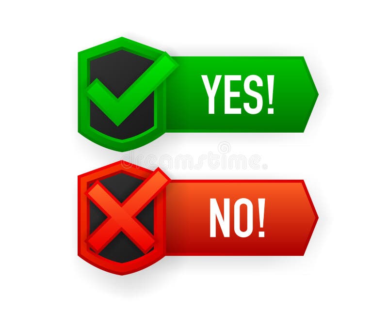 Check Mark and Wrong Sign. Approval and Reject Icon. Sign of Voting ...