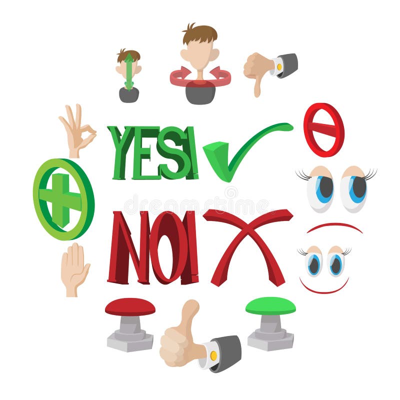 Check Mark Yes and No Icons Set Stock Vector - Illustration of question ...