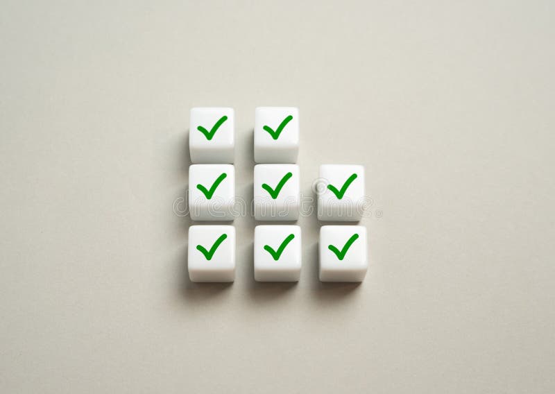 Check Marks for Completed Work, Achievements and Completed Stages ...