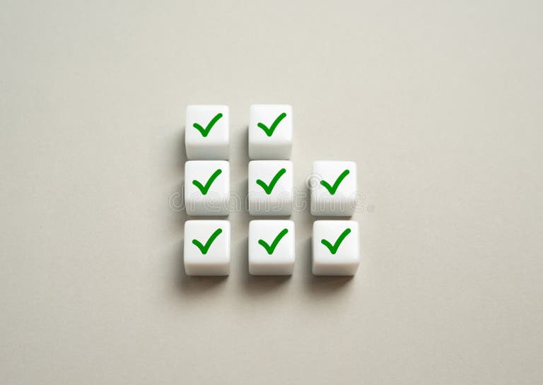 Check Marks for Completed Work, Achievements and Completed Stages ...