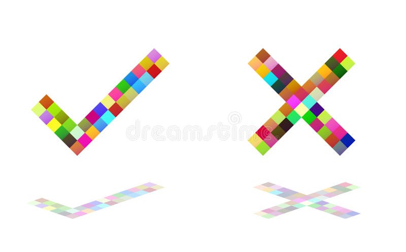 Check marks stock vector. Illustration of color, denied - 35085550
