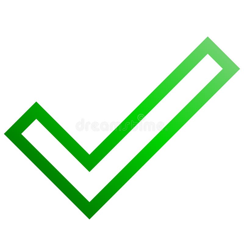 Outline tick illustration stock vector. Illustration of outline - 228654826