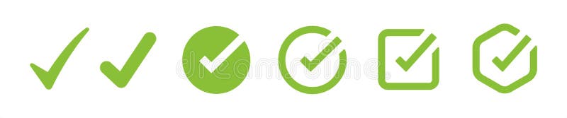 The Check Marks Icon Set. it Includes Approved, Yes, Right, Accept ...