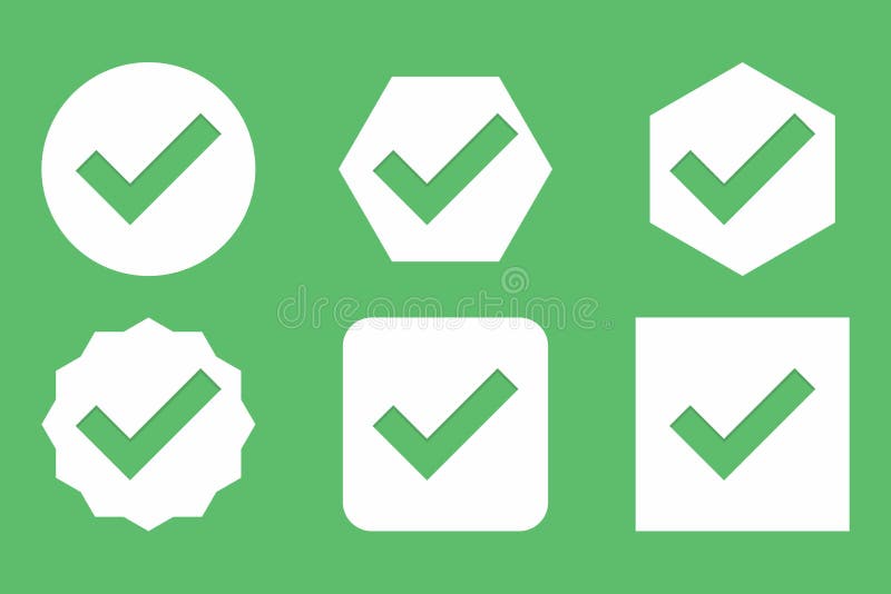 Check Marks Icon Set, Tick Marks, Accepted, Approved, Yes, Correct, Ok ...