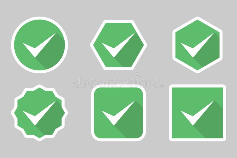 Check Marks Icon Set, Tick Marks, Accepted, Approved, Yes, Correct, Ok ...