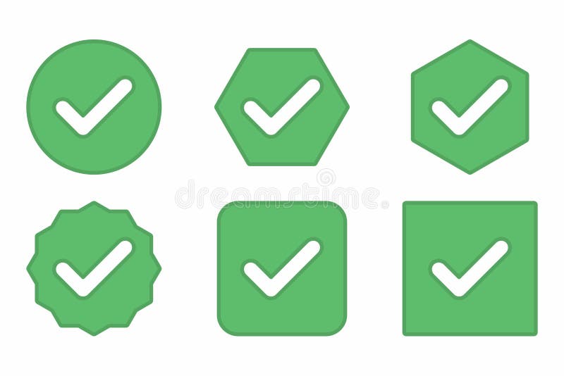Check Marks Icon Set, Tick Marks, Accepted, Approved, Yes, Correct, Ok ...
