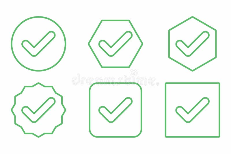 Check Marks Icon Set, Tick Marks, Accepted, Approved, Yes, Correct, Ok ...