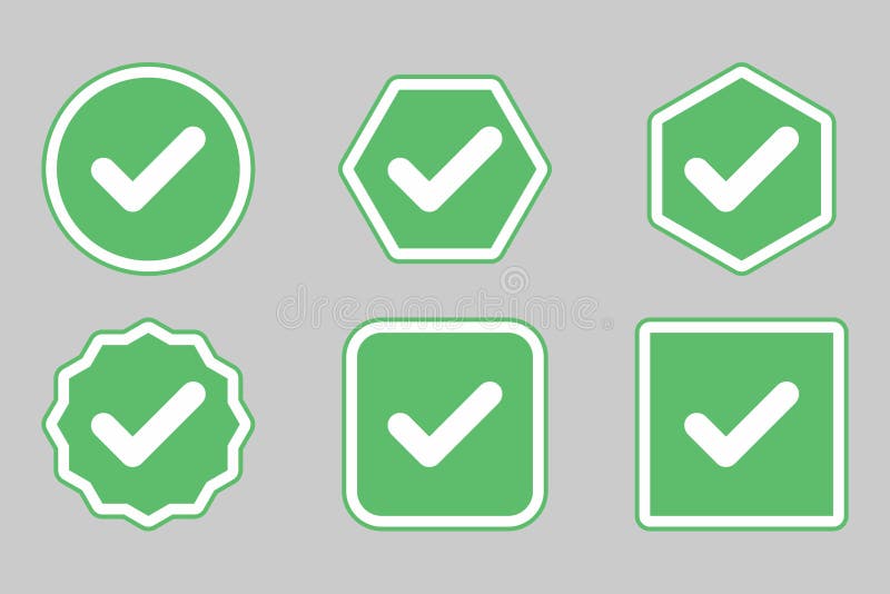 Check Marks Icon Set, Tick Marks, Accepted, Approved, Yes, Correct, Ok ...