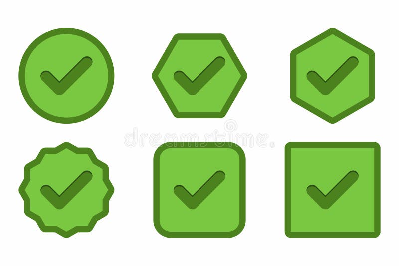 Check Marks Icon Set, Tick Marks, Accepted, Approved, Yes, Correct, Ok ...