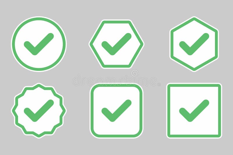 Check Marks Icon Set, Tick Marks, Accepted, Approved, Yes, Correct, Ok ...