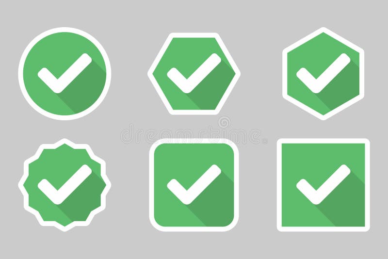 Check Marks Icon Set, Tick Marks, Accepted, Approved, Yes, Correct, Ok ...