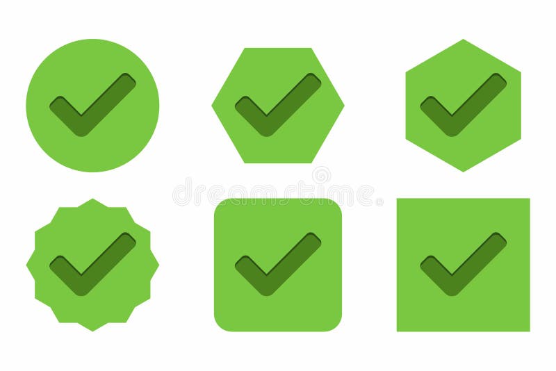 Check Marks Icon Set, Tick Marks, Accepted, Approved, Yes, Correct, Ok ...