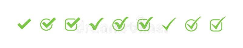Check Marks. Check Mark Green Vector Icons, Isolated. Simple Check ...