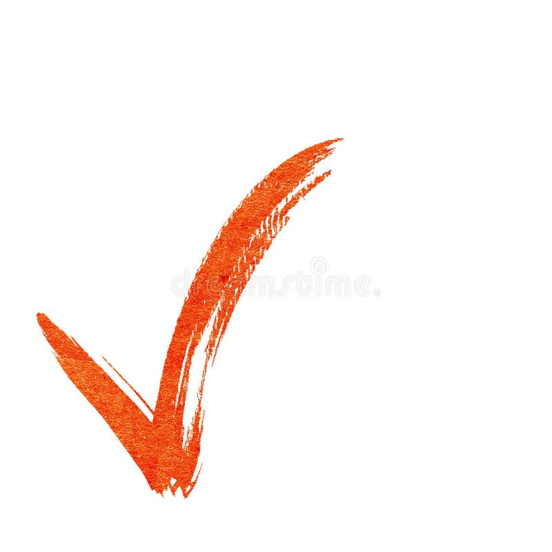 Check Marks Painted With A Brush, Isolated On White. Stock Vector ...