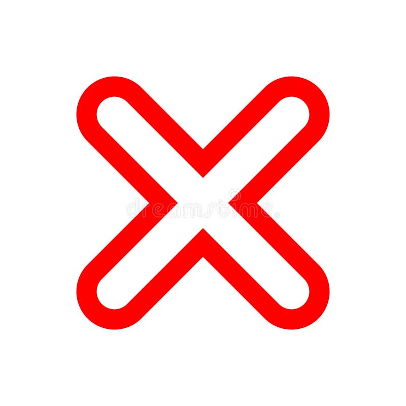 Check Marks - Red Gradient, Cross Icon Inside of Circle - Vector Stock ...