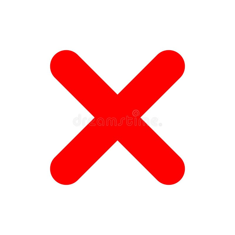 Check Marks - Red Cross Icon Simple - Vector Stock Vector ...