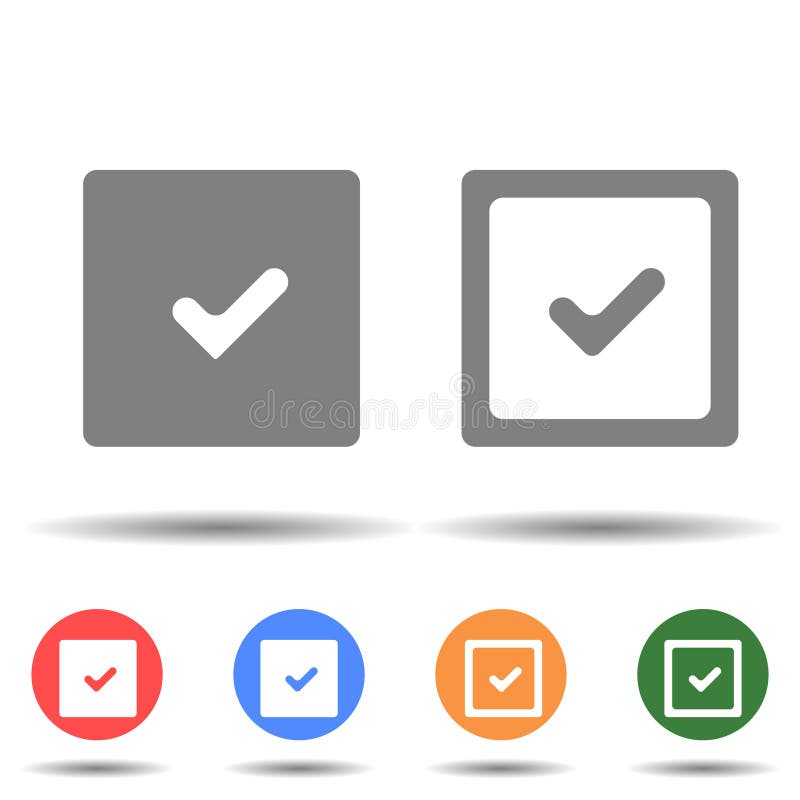 Check Marks Ticks in the Box Icon Vector Stock Vector - Illustration of ...