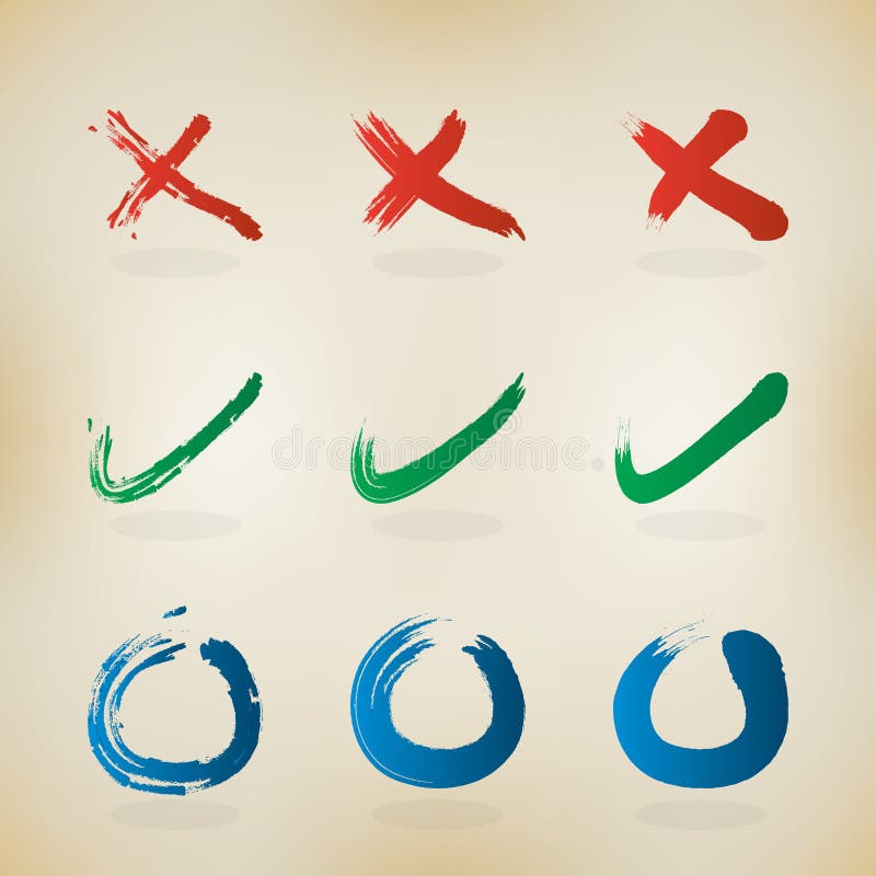 Check marks vector set. stock vector. Illustration of false - 50754584