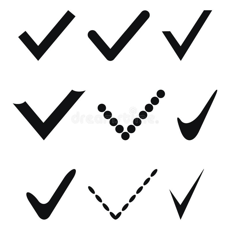 Check marks stock vector. Illustration of select, check - 43312201