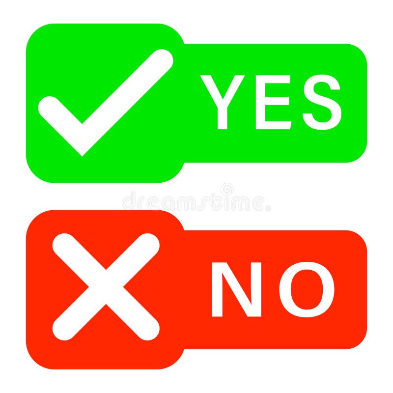 Check marks yes and no. stock vector. Illustration of icons - 123735377 Check marks yes and no. stock vector. Illustration of icons - 123735377
