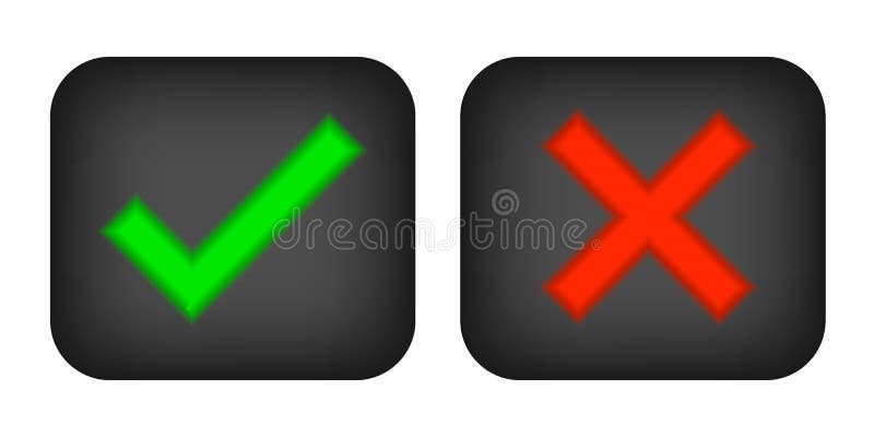 Check marks yes and no. stock vector. Illustration of simple - 123735584 Check marks yes and no. stock vector. Illustration of simple - 123735584
