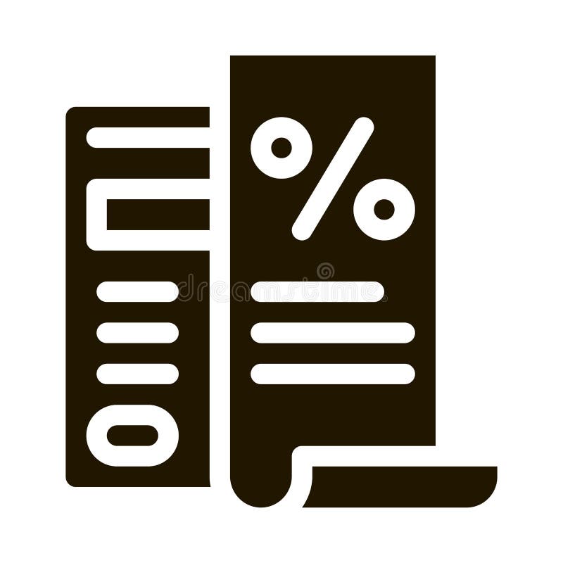 Check with Mathematical Interest Calculations Icon Vector Glyph ...