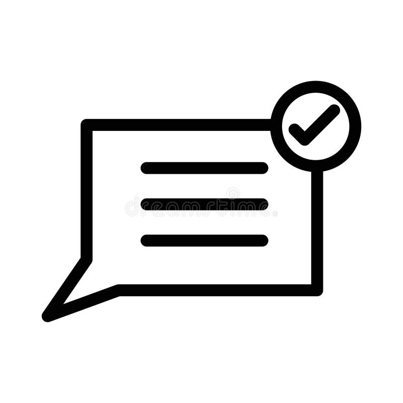 Check Message Icon Design in Filled and Outlined Style Stock Vector ...