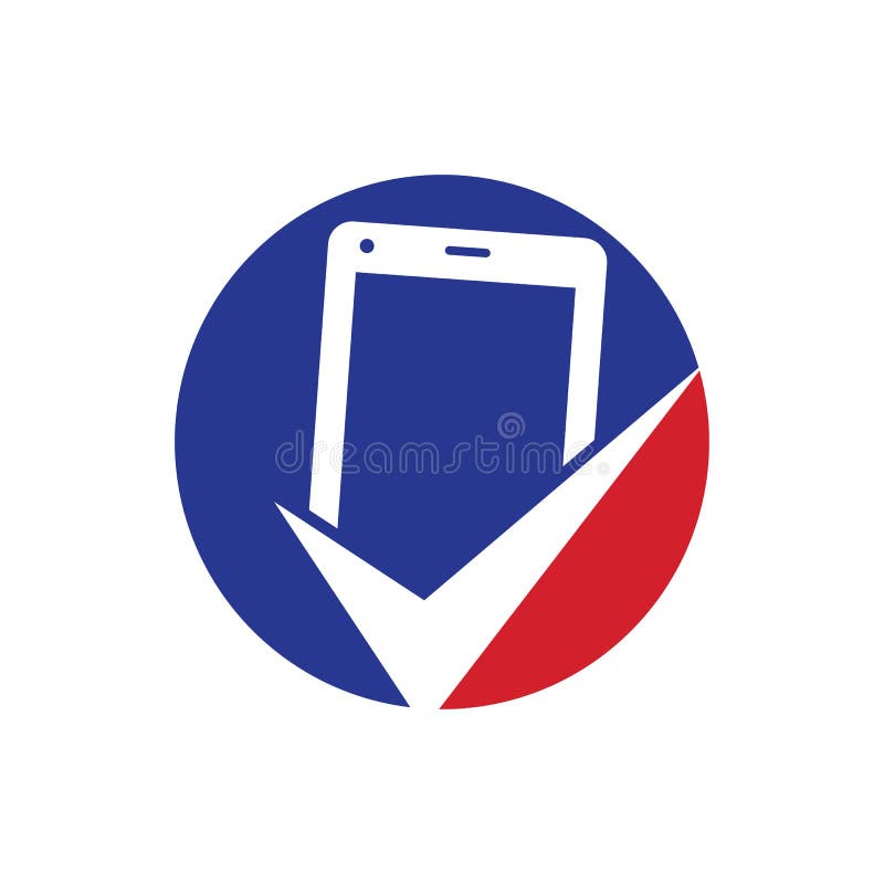Check Mobile Logo Design Template Vector. Stock Vector - Illustration ...