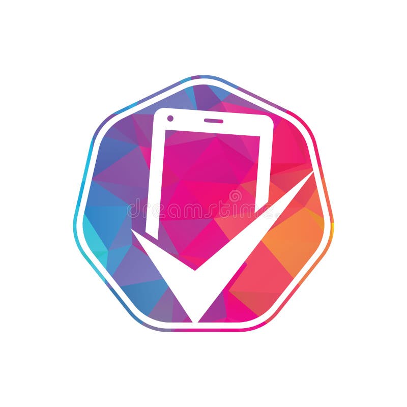 Check Mobile Logo Design Template Vector. Stock Vector - Illustration ...