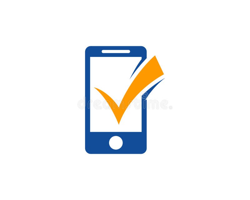 Check Mobile Phone Icon Logo Design Element Stock Vector - Illustration ...