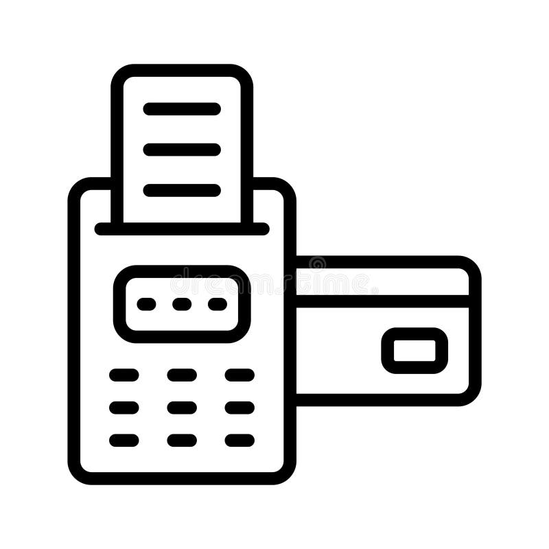 Check this Modern Line Icon of Pos Payment System Stock Illustration ...