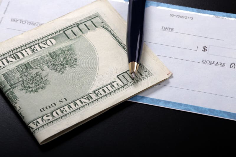 Check and money stock photo. Image of blank, paying, paper - 22734666