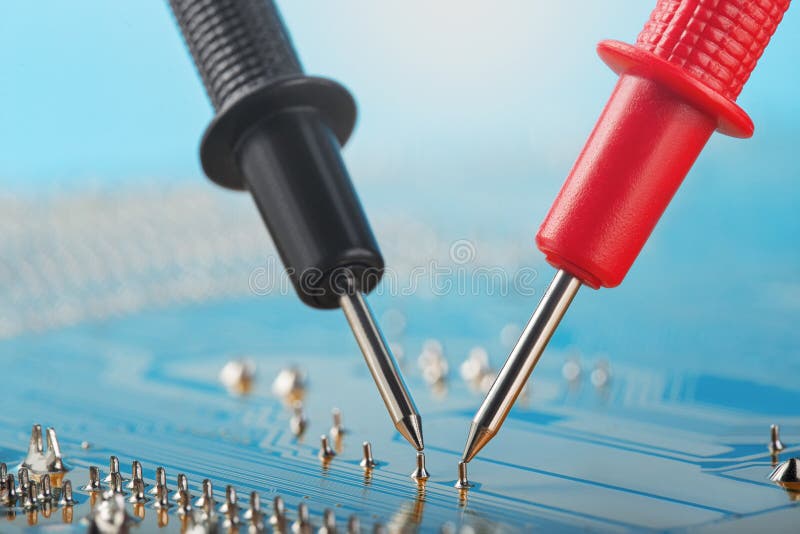 Check by Multimeter, Electronic Circuit Board of Digital Device with ... Check by Multimeter, Electronic Circuit Board of Digital Device with ...