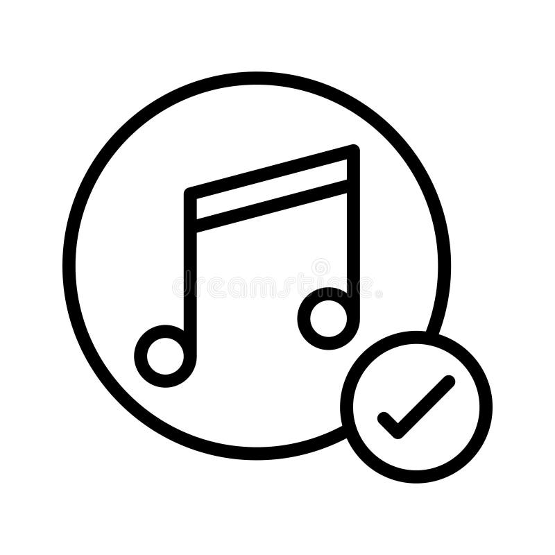 Check Music Thin Line Vector Icon Stock Vector - Illustration of ...