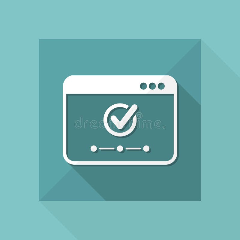 Check Network - Vector Flat Minimal Icon Stock Vector - Illustration of ...
