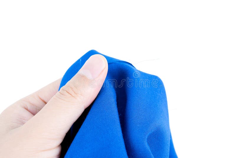 Check the New Clothes Fabric by Hand Stock Photo - Image of view ...