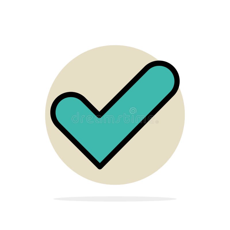 Check, Ok, Tick, Good Abstract Circle Background Flat Color Icon Stock ...