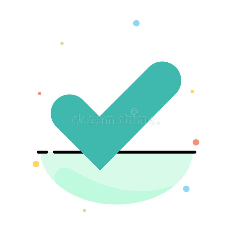Check, Ok, Tick, Good Abstract Flat Color Icon Template Stock Vector ...