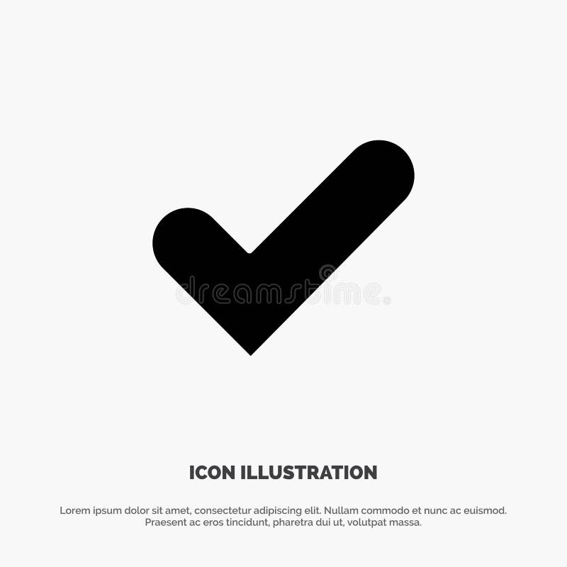 Check, Ok, Tick, Good Solid Glyph Icon Vector Stock Vector ...