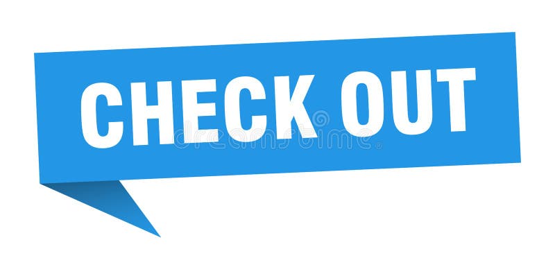 Check Out Banner. Check Out Speech Bubble Stock Vector - Illustration ...