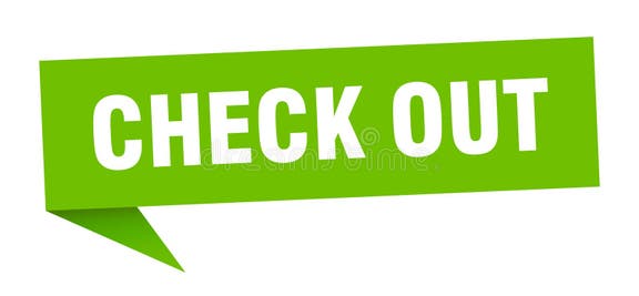 Check Out Banner. Check Out Speech Bubble Stock Vector - Illustration ...