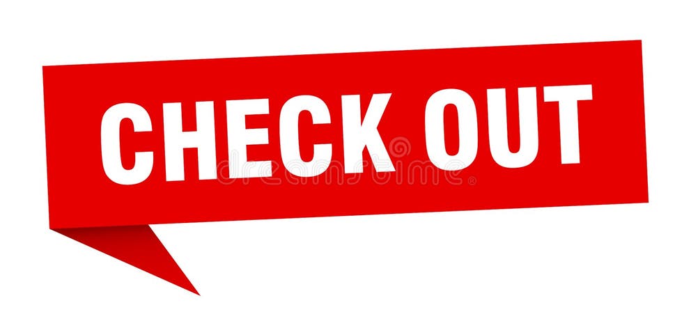 Check Out Banner. Check Out Speech Bubble Stock Vector - Illustration ...