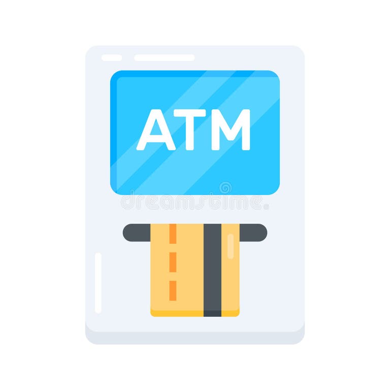 Check Out this Flat Icon Showing Atm Machine Stock Vector ...