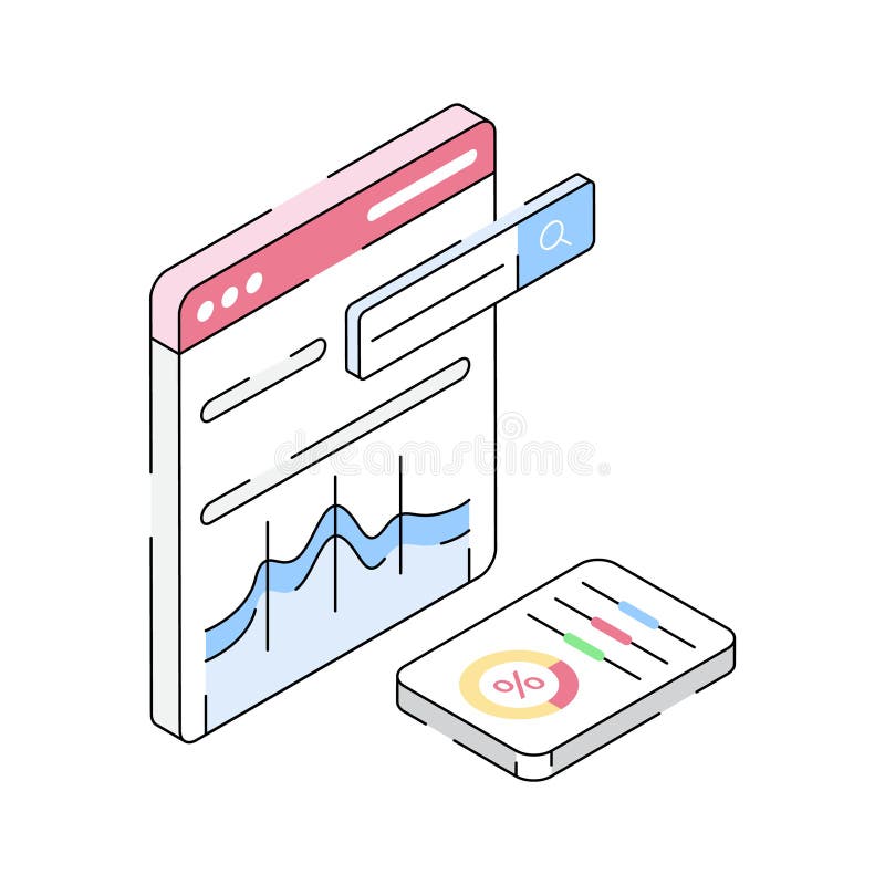 Check Out this Isometric Outline Icon of Detailed Site Analysis Stock ...