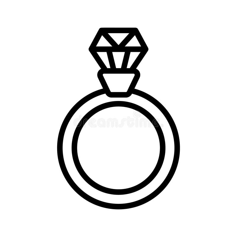 Check Out this Latest Line Icon of Diamond Ring Stock Vector ...