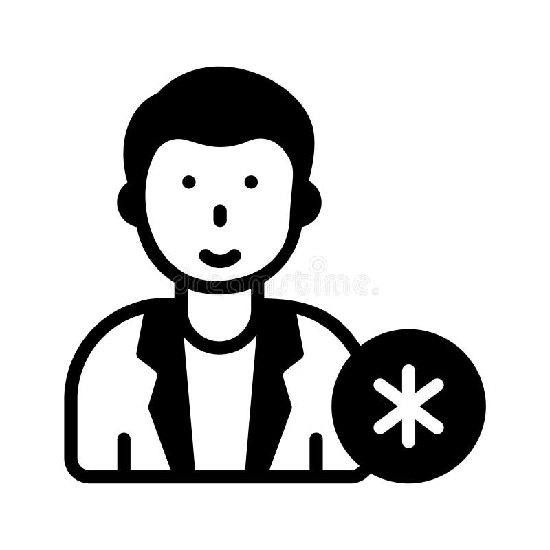 Check Out Our Latest Glyph Icon Showing Doctor Profile Stock Vector ...