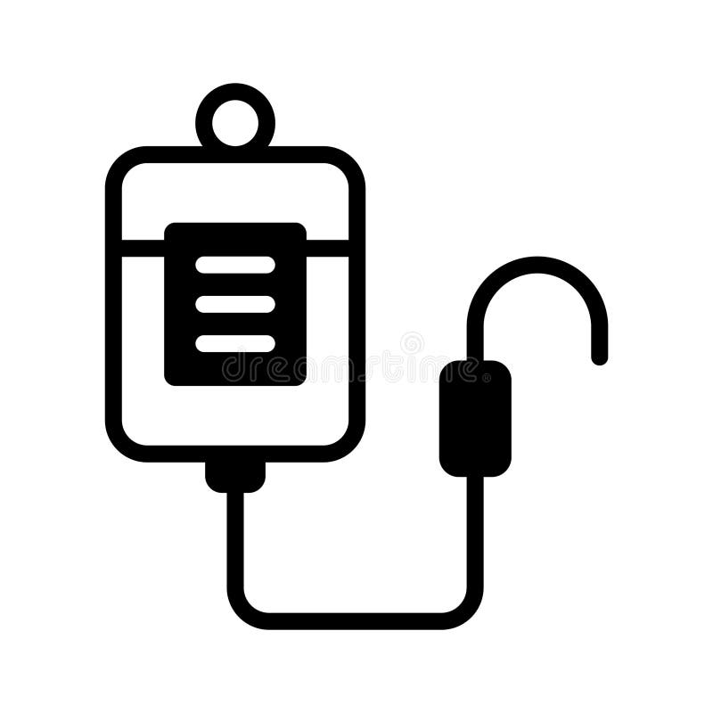 Check Out Our Premium Glyph Icon of Iv Bag Stock Vector - Illustration ...