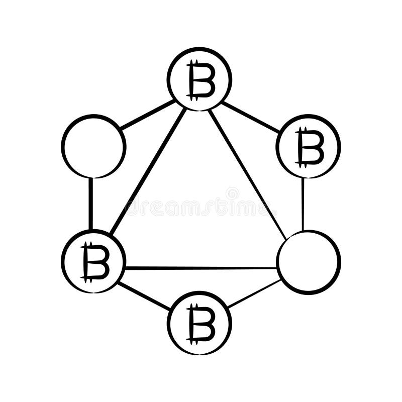 Check Out Our Premium Hand Drawn Style Icon of Crypto Network Stock ...