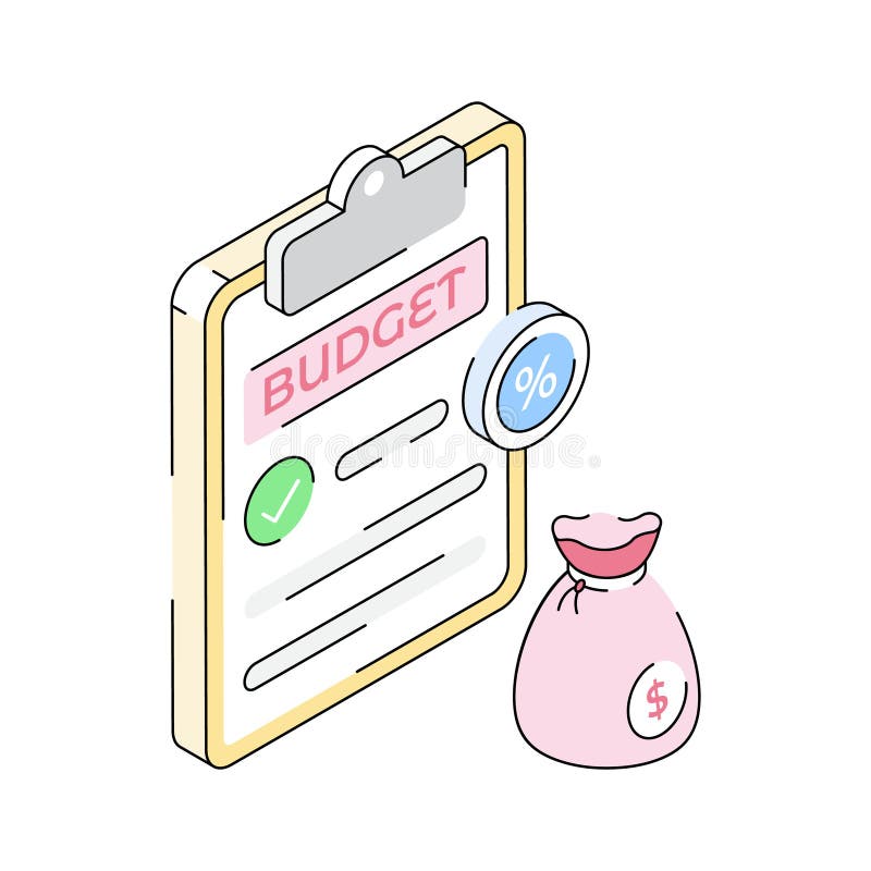 Check Out Our Premium Isometric Icon Depicting Budget Stock Vector ...